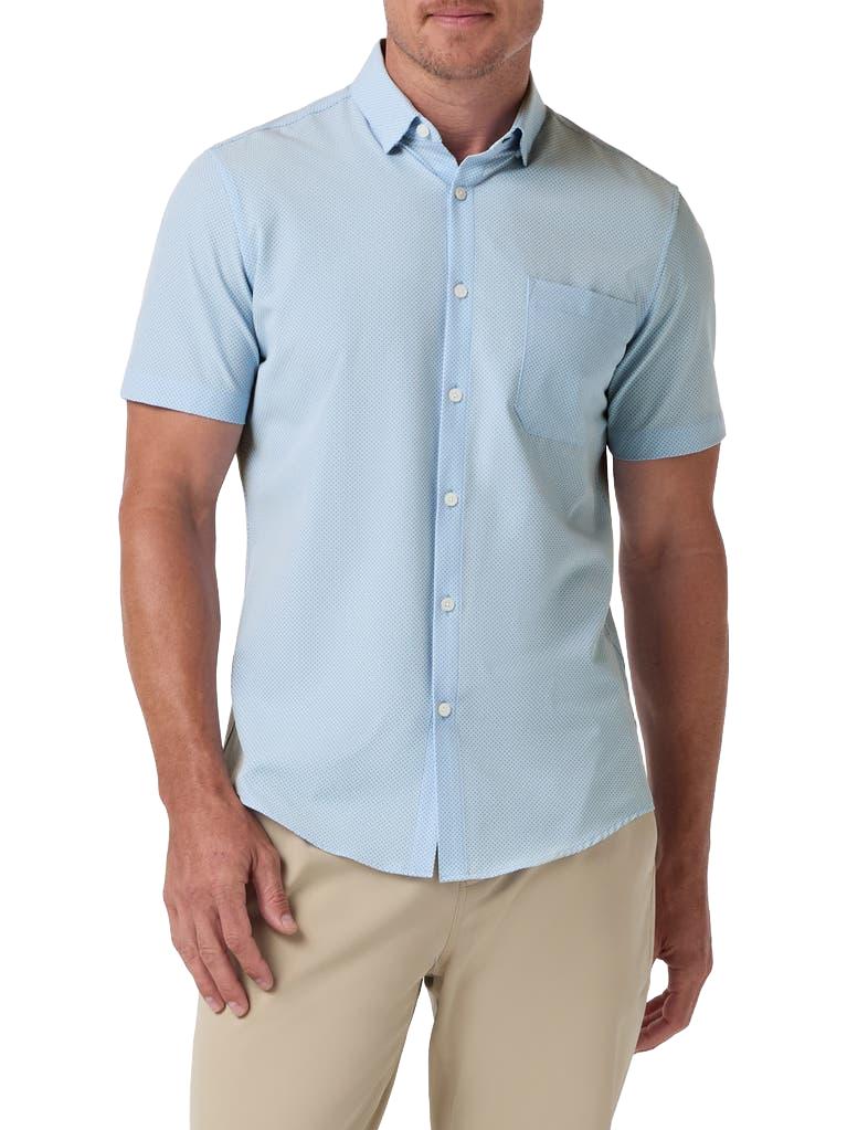 MIZZEN+MAIN halyard trim fit short sleeve performance button-up shirt